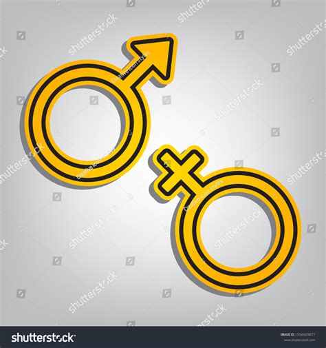 Sex Symbol Sign Flat Orange Icon Stock Vector Royalty Free 1556929877 Shutterstock