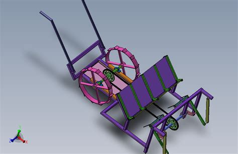 水稻插秧机solidworks 2024模型图纸下载 懒石网