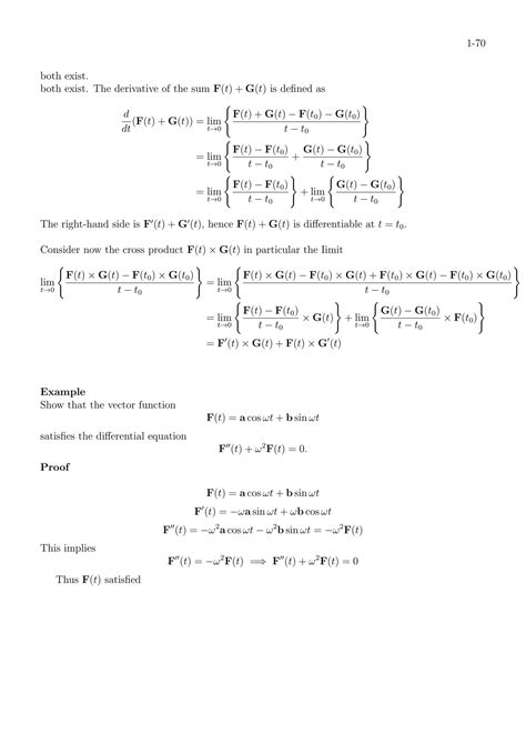 SOLUTION Vector Differentiation Class Notes Studypool