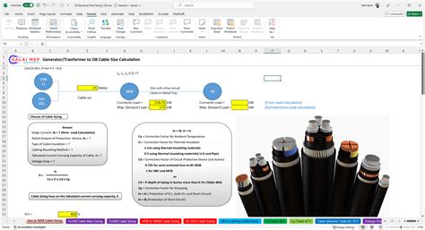 Cable Size Calculation Excel Sheet Download