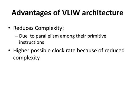 PPT Very Long Instruction Word VLIW Architecture PowerPoint Presentation ID