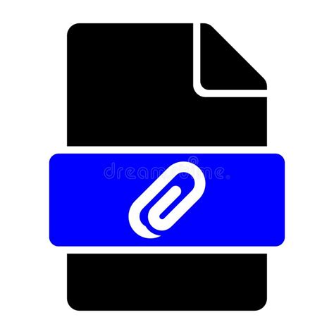 Attachment File Format Icon Stock Vector Illustration Of Page