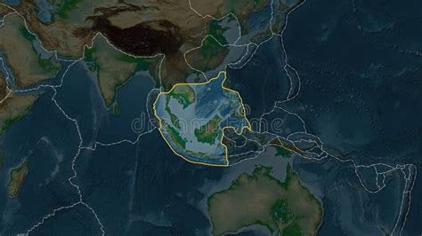 Sunda Plate Neighborhoods Patterson Cylindrical Physical Stock Illustration Illustration