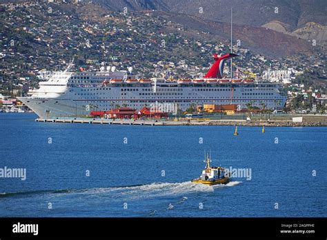 Carnival Inspiration Cruise Ship In Port Of Ensenada Baja California