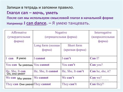 Глагол Can презентация онлайн