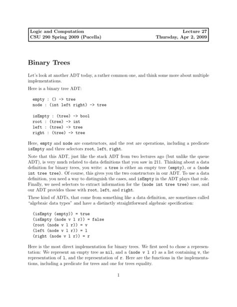 Binary Trees