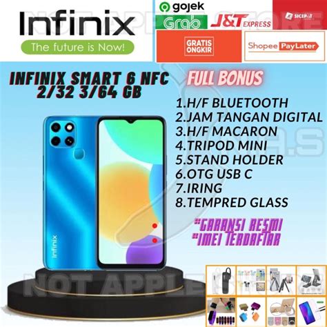 Jual INFINIX SMART 6 NFC RAM 2 32GB 3 64GB NEW BARU GARANSI RESMI Shopee Indonesia