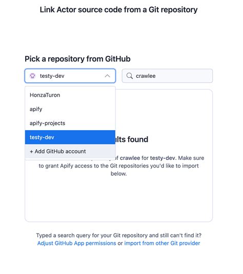 GitHub Integration Platform Apify Documentation