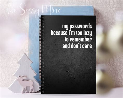 Funny Notebook Journal Notebook For Dad Password Tracker Etsy