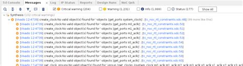 Vivado Synthesis Critical Warning [vivado 12 4739] Create Clock No Valid Object S Found For