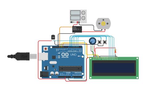Circuit Design Temperature Controlled Fan Tinkercad