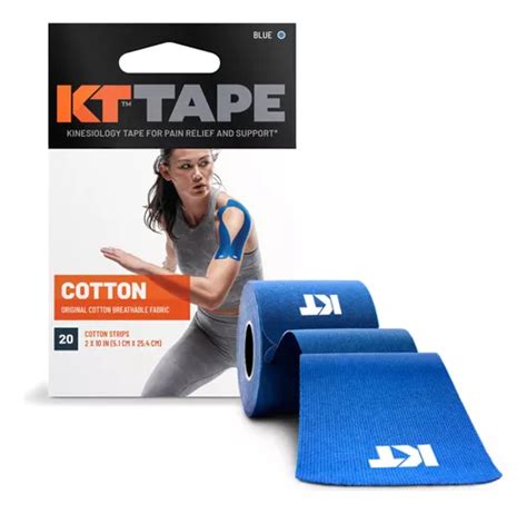 Cinta Deportiva Kt Tape Original De Algodón 20 Tiras Azul Envío Gratis