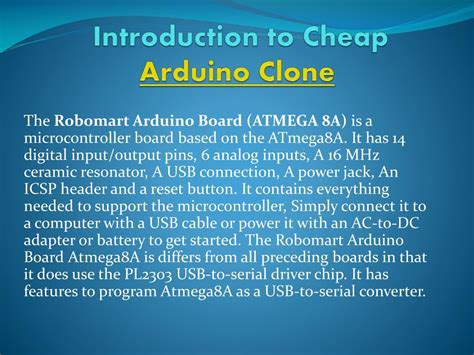 Ppt Cheap Arduino Clone By Robomart Powerpoint Presentation Free