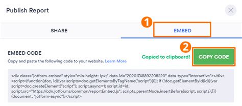 How To Embed The Visual Report