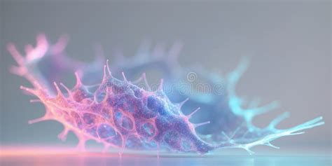 Abstract Glowing Cellular Structure Digital Art Stock Image Image Of Irregular Organelle