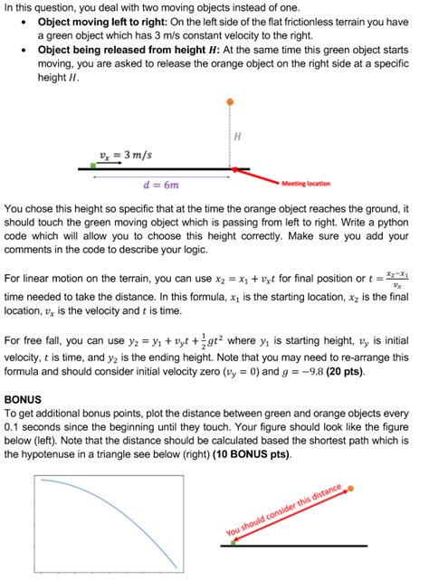 Solved In This Question You Deal With Two Moving Objects