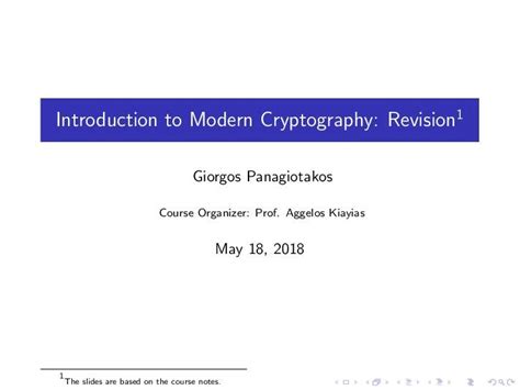 pdf introduction to modern cryptography revision 1the slides
