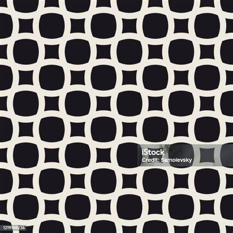 Vector Seamless Simple Pattern Modern Abstract Rounded Lines Texture Repeating Geometric Circles