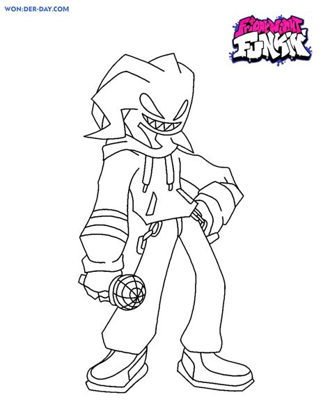 Coloriage Friday Night Funkin Wonder Day Com