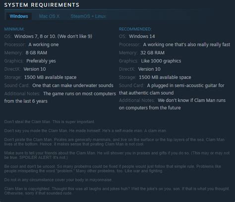 Our Game Doesn T Require Much To Run So We Re Just Gonna Have Fun With The System Requirements