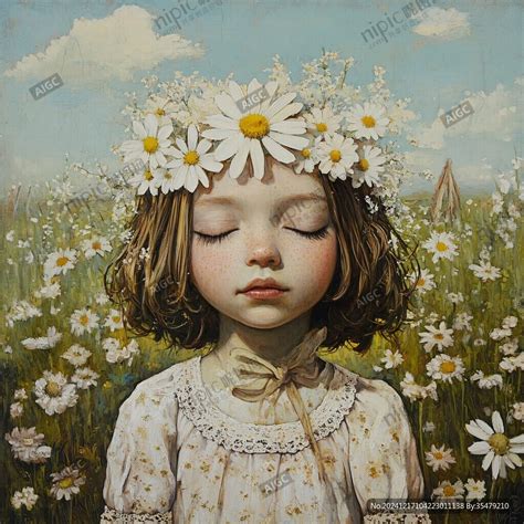 Ai创作图百花丛中的小女孩 文艺梦境小女孩手绘 丙烯画人物 雏菊少女插画 小女孩壁画 唯美人物油画 小雏菊油画 女孩装饰画 装饰画儿童油画 数字油画插画设计 丙烯画插画 儿童方面装饰画 魅力金
