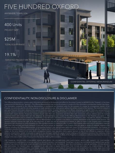 Scg Example Offering Memorandum Pdf Investing Investor