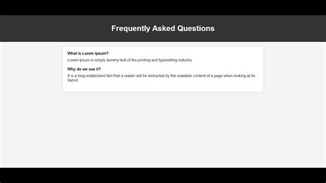 Building An Interactive FAQ Page With HTML CSS And JS Step By Step