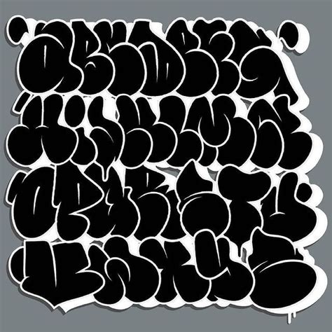 Graffiti Alphabet Throw Up