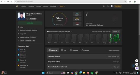 manjeet mishra on linkedin codingjourney leetcode datastructures sorting searching
