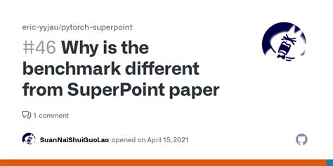 Why Is The Benchmark Different From Superpoint Paper · Issue 46 · Eric Yyjau Pytorch Superpoint