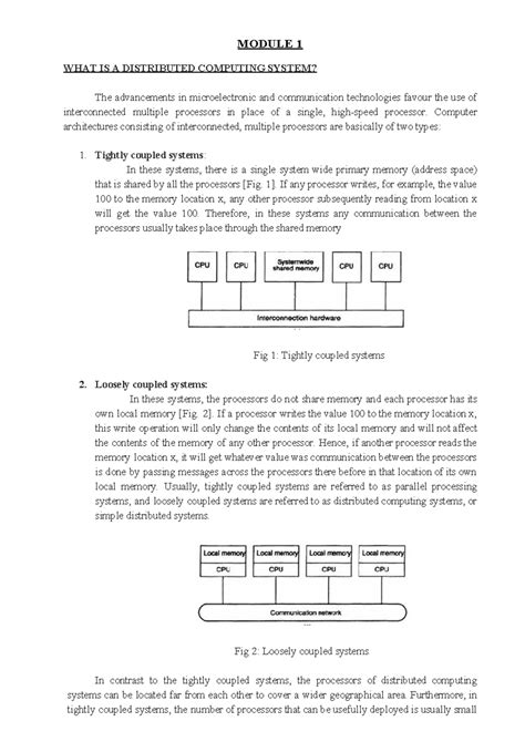 Dc Module 1 Notes Distributed Computing And Its Features Module 1 What Is A Distributed
