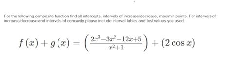 Solved For The Following Composite Function Find All