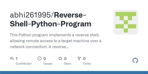 Excited To Share My Latest Project On Github A Reverse Shell Python Program Abhishek Raj