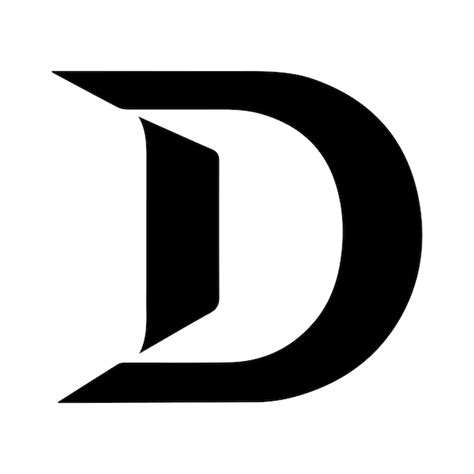 D Logo Design Black And White