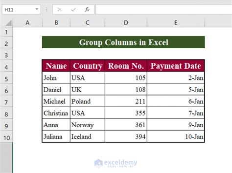 how to group and ungroup columns or rows in excel exceldemy