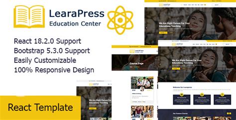 Learapress Education And Courses React Template By Themeearth Themeforest