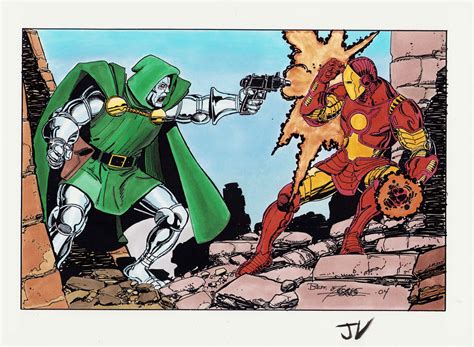 Doctor Doom Vs Iron Man In 34th Ave Comics S Hand Coloring By Me