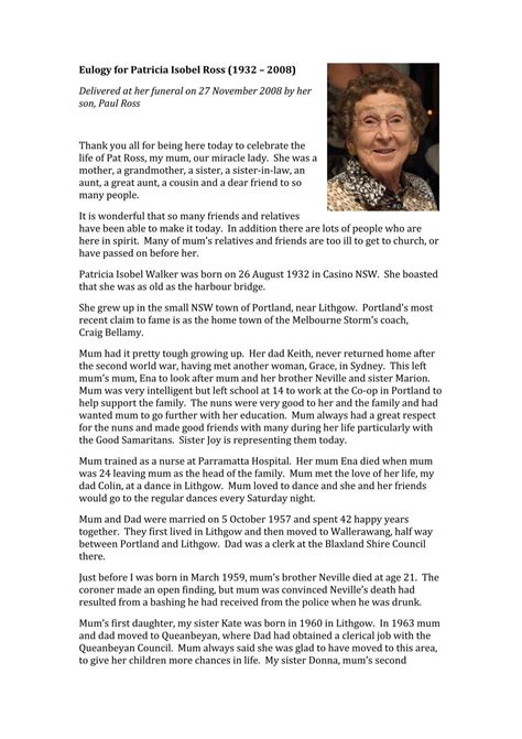 Mums Eulogy Web Netspeed