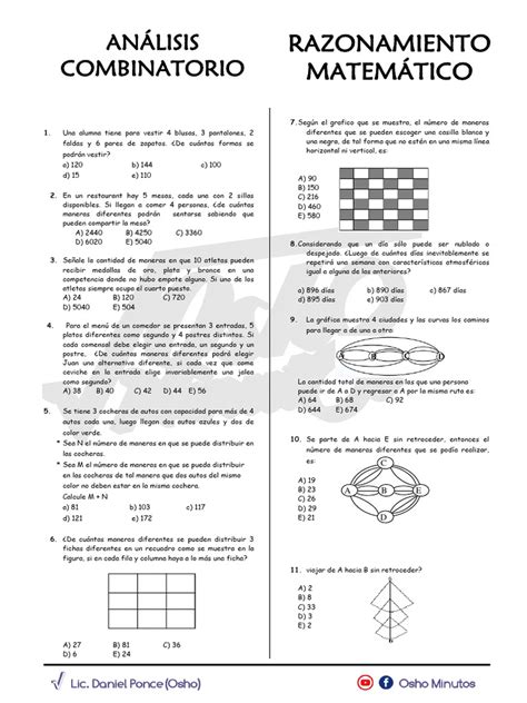 AnÁlisis Combinatorio Pdf