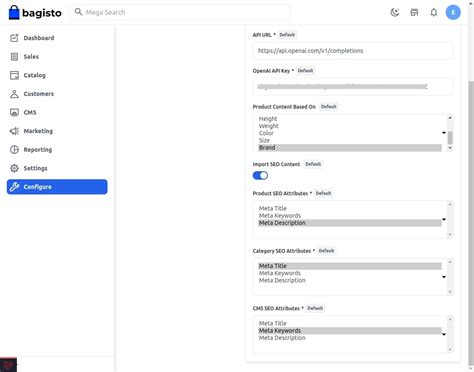 laravel bagisto ai content generator user documentation