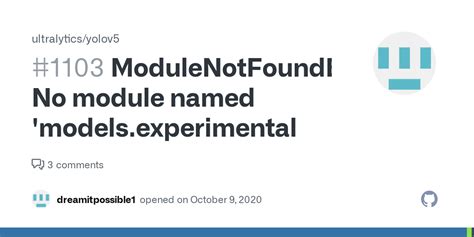Modulenotfounderror No Module Named Models Experimental Issue Ultralytics Yolov