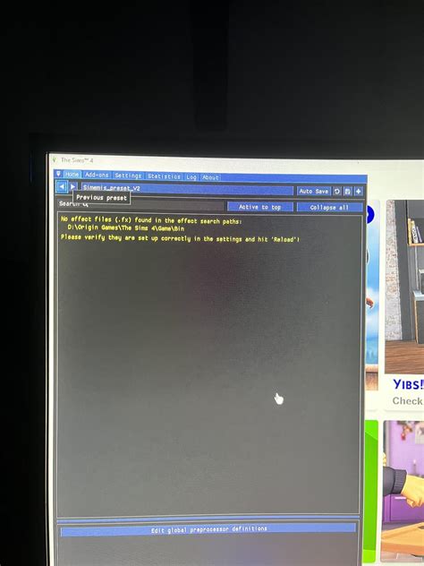 Unable To Have Presets Help Rreshade