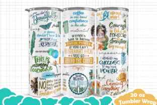 Powerful Women Quotes Tumbler Wrap Graphic By Minddiarywrap · Creative