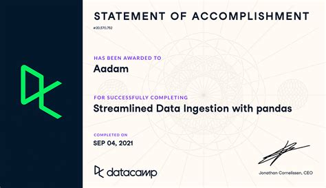 Completed Streamlined Data Ingestion With Pandas In This Course I Built Pipelines To Import