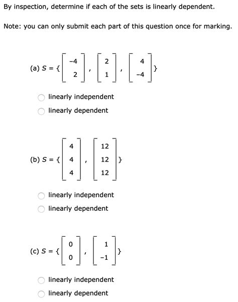 Solved Determine whether the set Š is linearly independent Chegg com