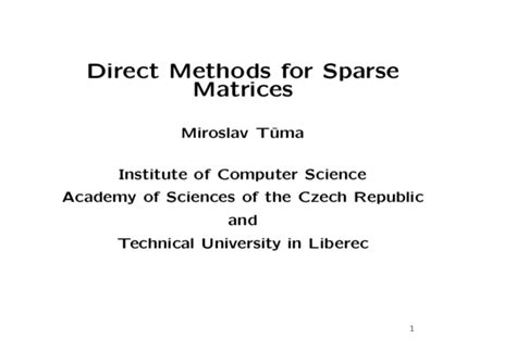 Pdf Direct Methods For Sparse Matrices