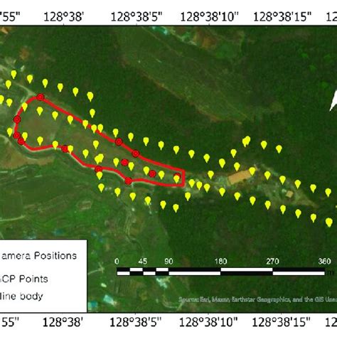 Gcp Measurement Results A Positioning Of 12 Gcps Red Circles And Download Scientific