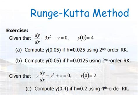 solved runge kutta method exercise given that dy dx 3x2