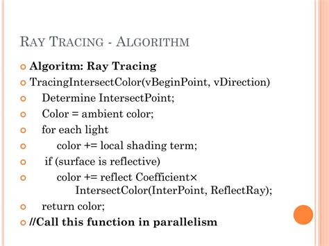 Ppt High Performance Ray Tracing Powerpoint Presentation Free