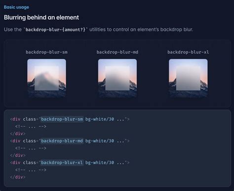 Backdrop Blur In Tailwind Css